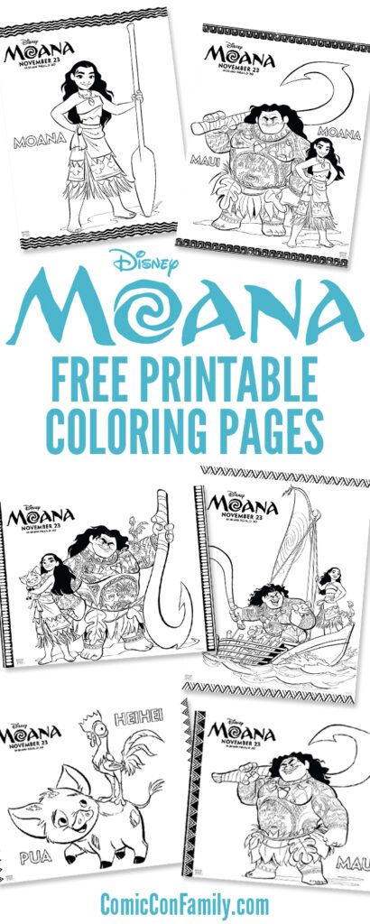 Free Printables: Disney Moana Coloring Pages – Magic Filled Memories