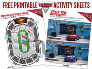 Free Printables: Cars 3 Activity Sheets – Magic Filled Memories